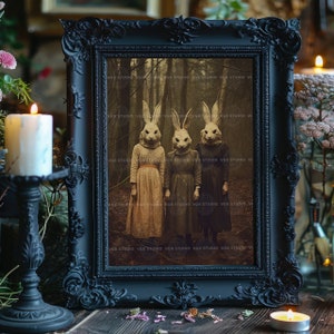 Rabbit Cult of the Forest, Gothic Occult Print, Witchcraft Poster ...