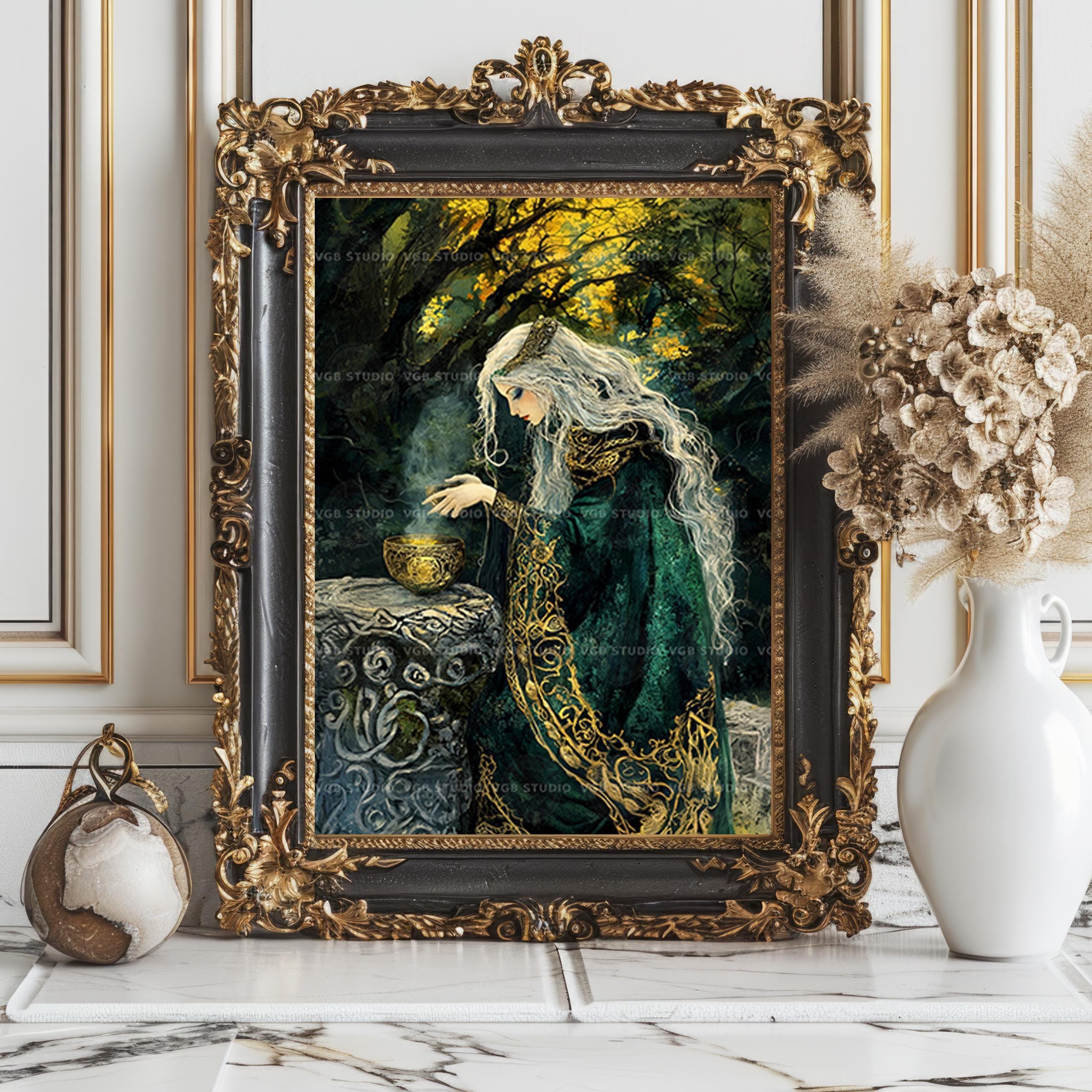Ceridwen Celtic Witch Goddess Art Print With Cauldron Druid Witch Welsh ...
