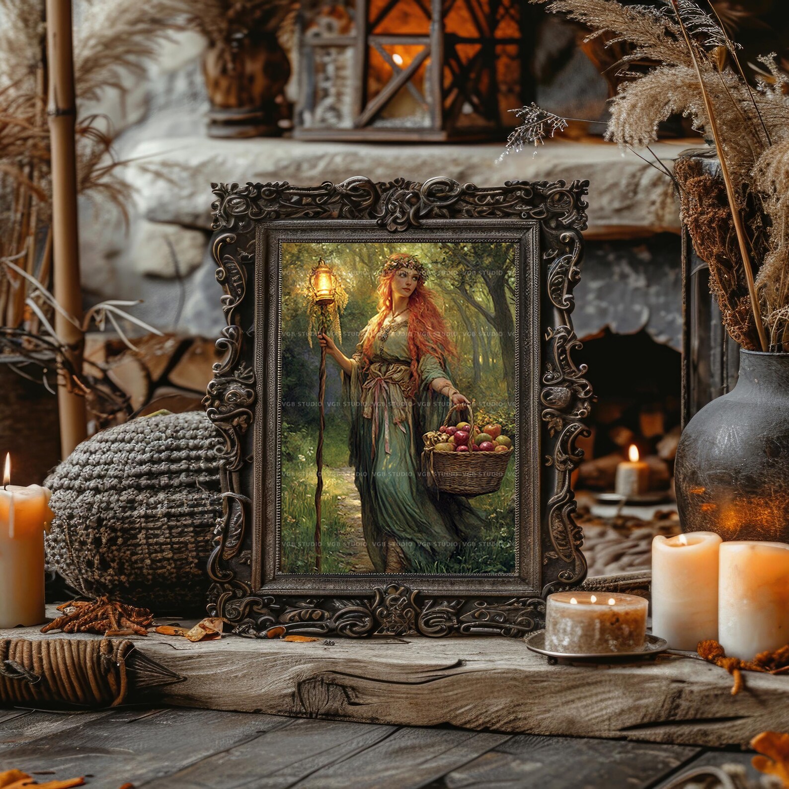 Rosmerta Art Print Celtic Goddess of Abundance Harvest Wall Art Kitchen ...