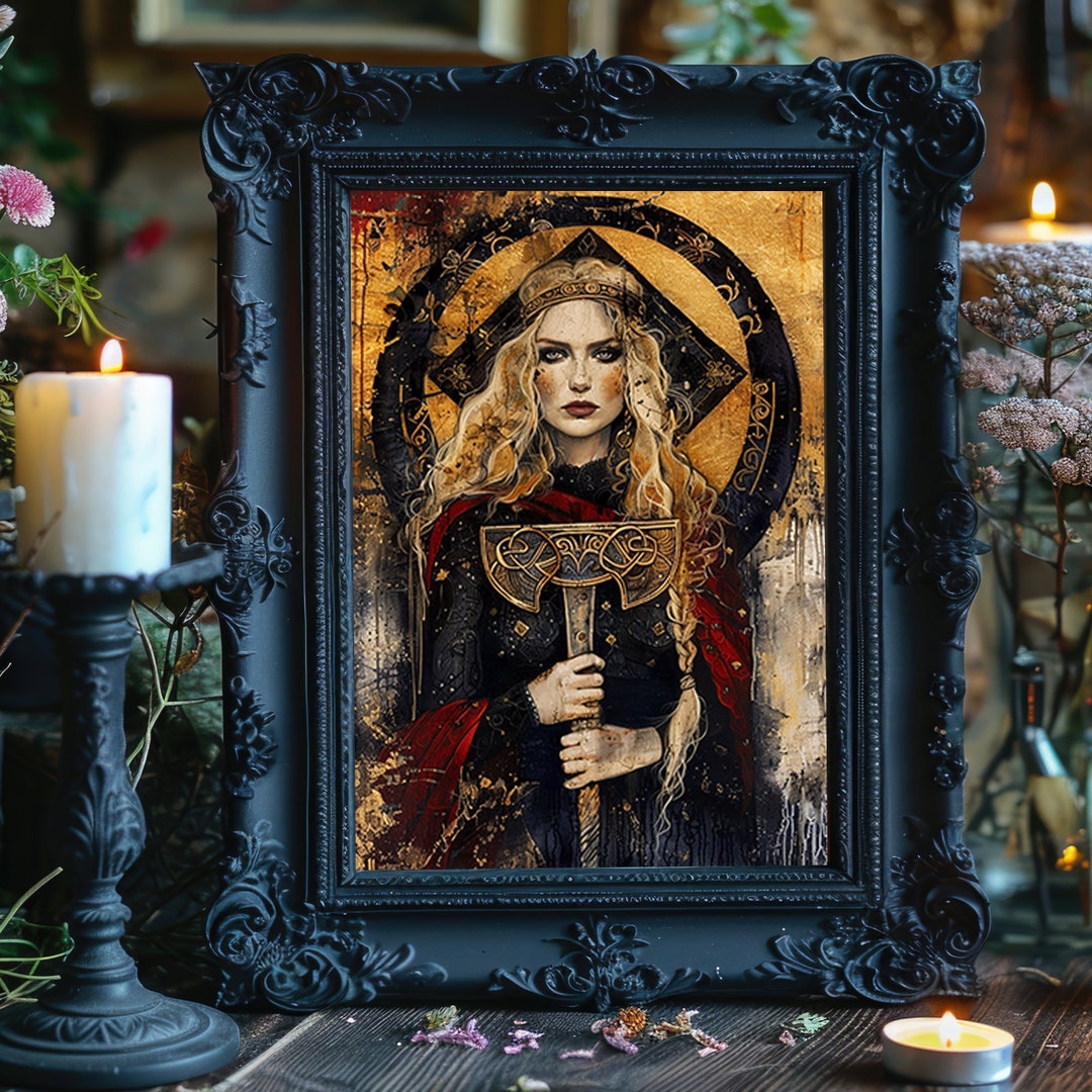 Freyja Nordic Viking Deity, Freya Divine Feminine Mystique Art Giclee ...