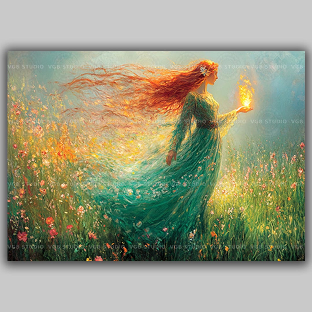 Brigid Celtic Goddess of Healing Print, Poetry Wisdom Deity Sacred ...