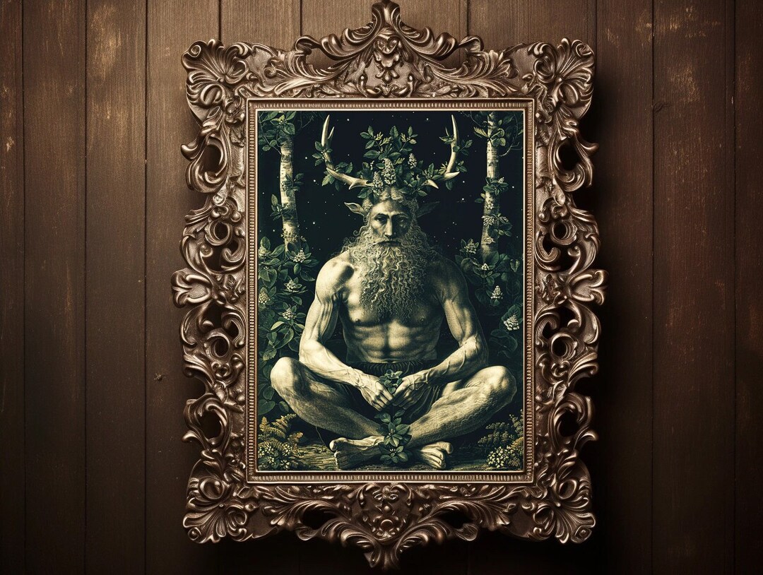 Cernunnos God of Nature, Green Man Pagan God, Celtic Druid Mythology ...