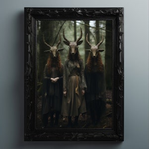 Cult of Baphomet Witchcraft Gothic Occult Poster, Witchcraft Print ...