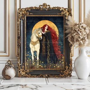 Epona Roman Pagan Goddess of Horses and Fertility Fine Art Print ...