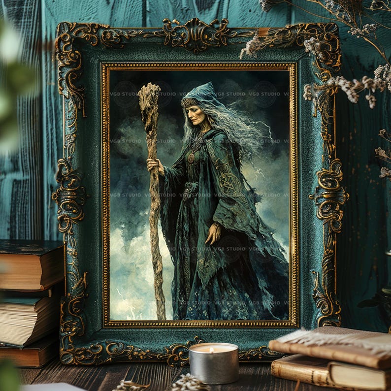 Cailleach Celtic Winter Goddess Ancient Crone of Storms and Wisdom Art ...