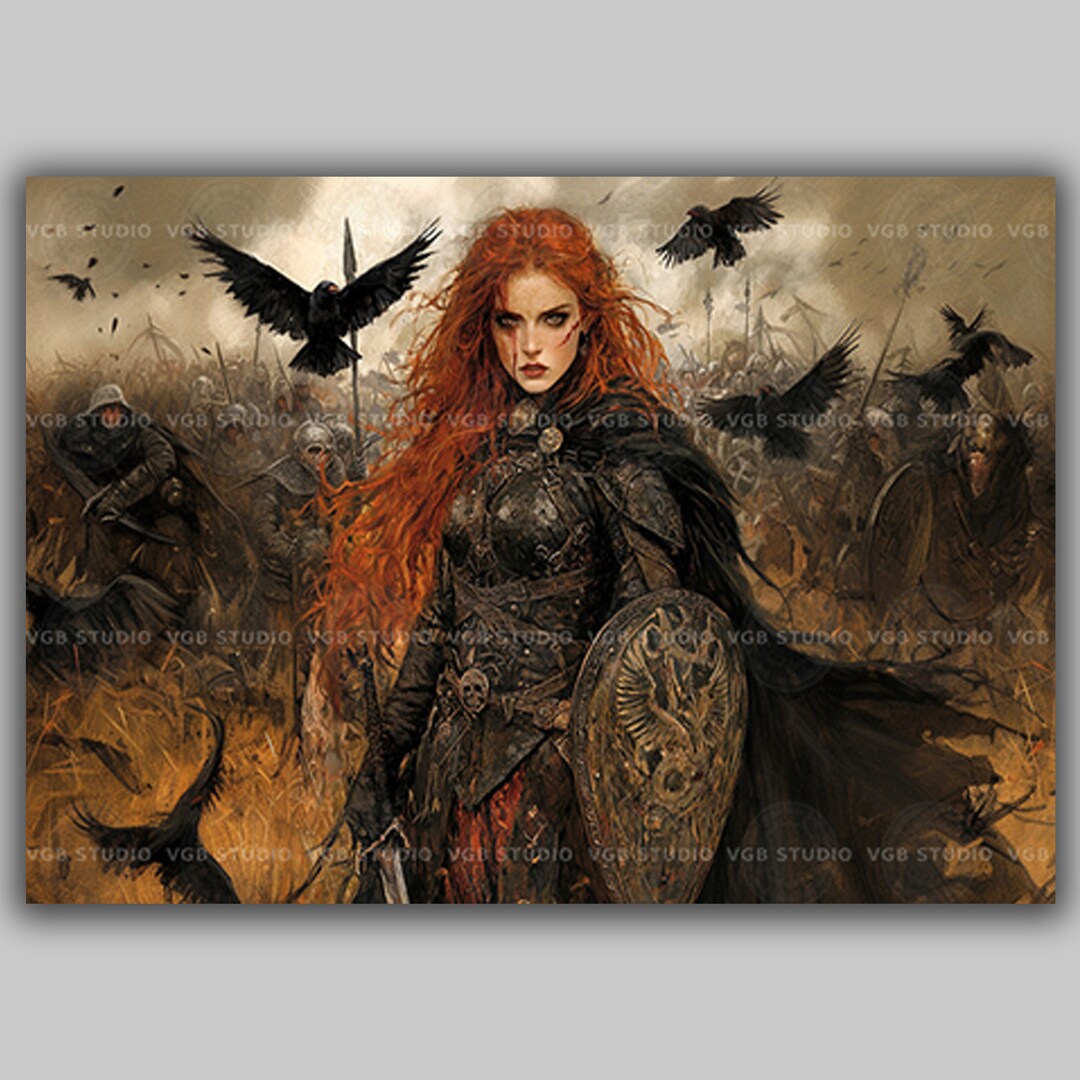 Badb Catha Battle Goddess Art Print, Celtic War Goddess Wall Art, Dark ...