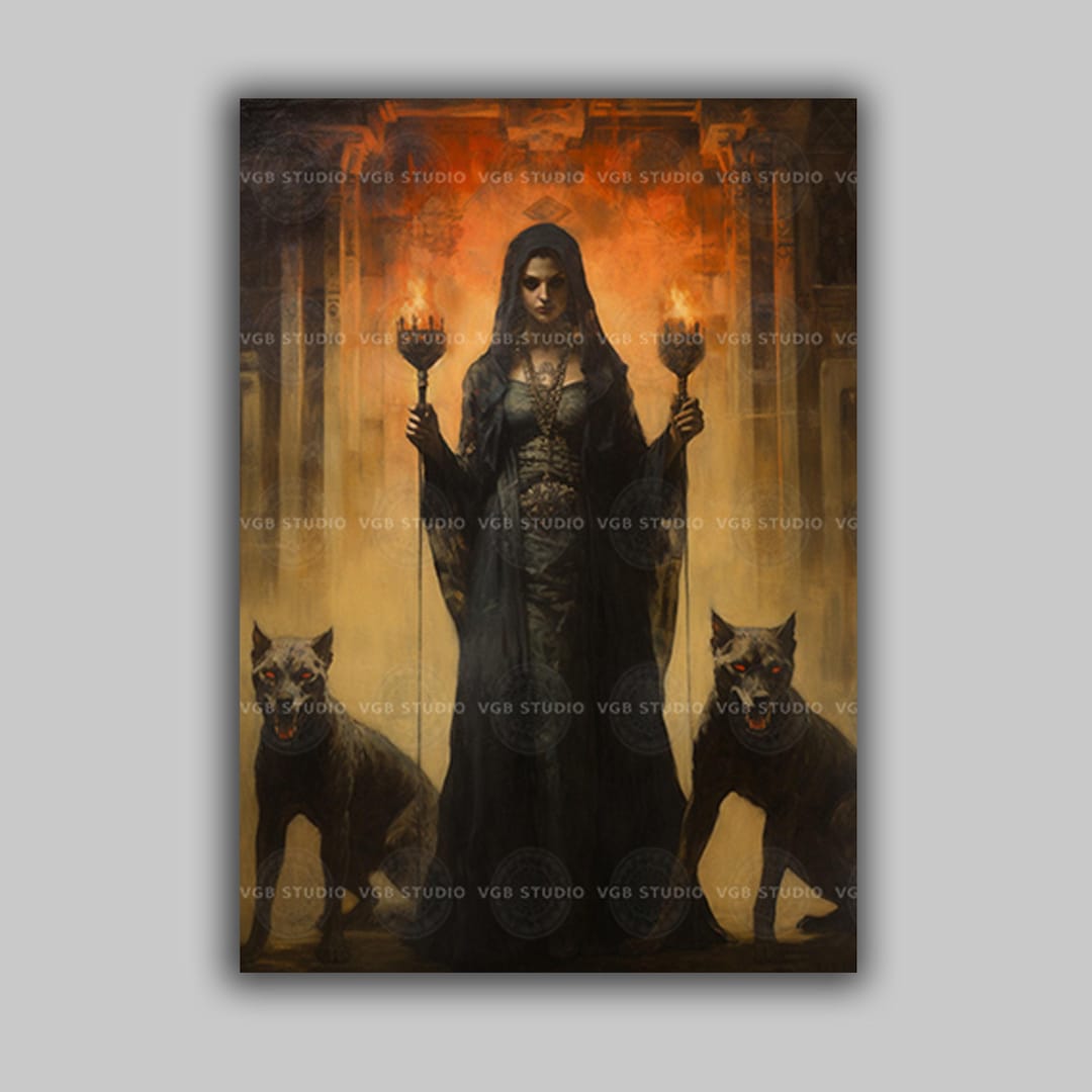 Hecate Art Print Dark Goddess Wall Decor Greek Mythology Witchcore ...