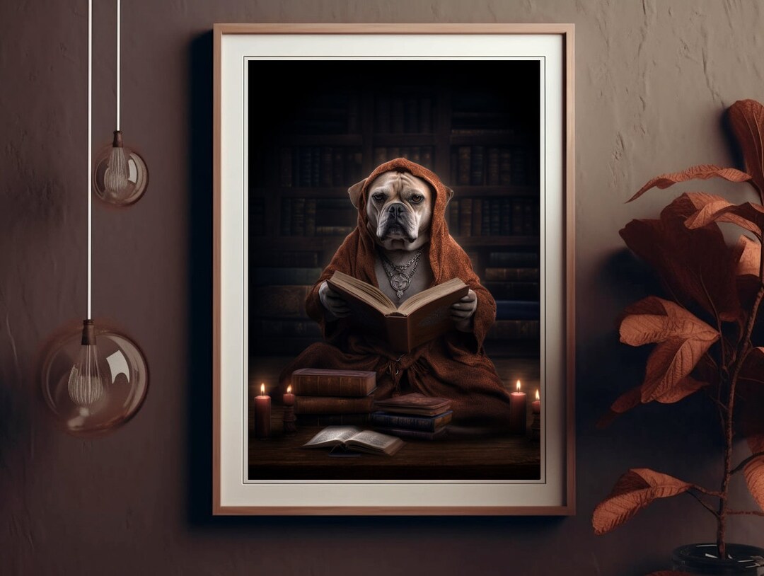 Sorcerer Dog Witchy Art Occult Pagan Print Dark Academia - Etsy