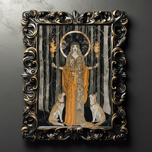Hecate Witchcraft Night Greek Goddess Art Nouveau Crossroads Magic ...