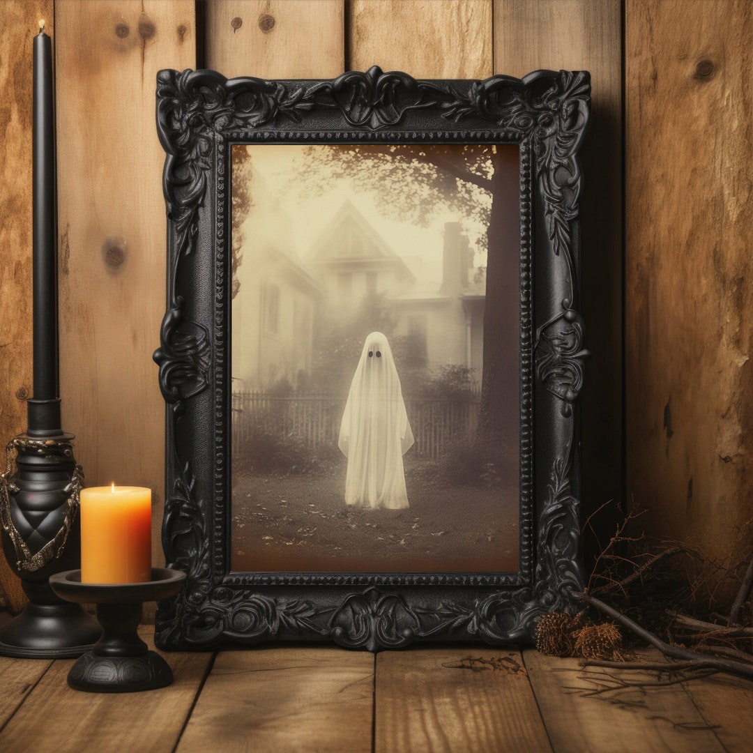 Ghost Haunted House Sepia Vintage Photo, Horror Creepy Fine Art Giclee ...