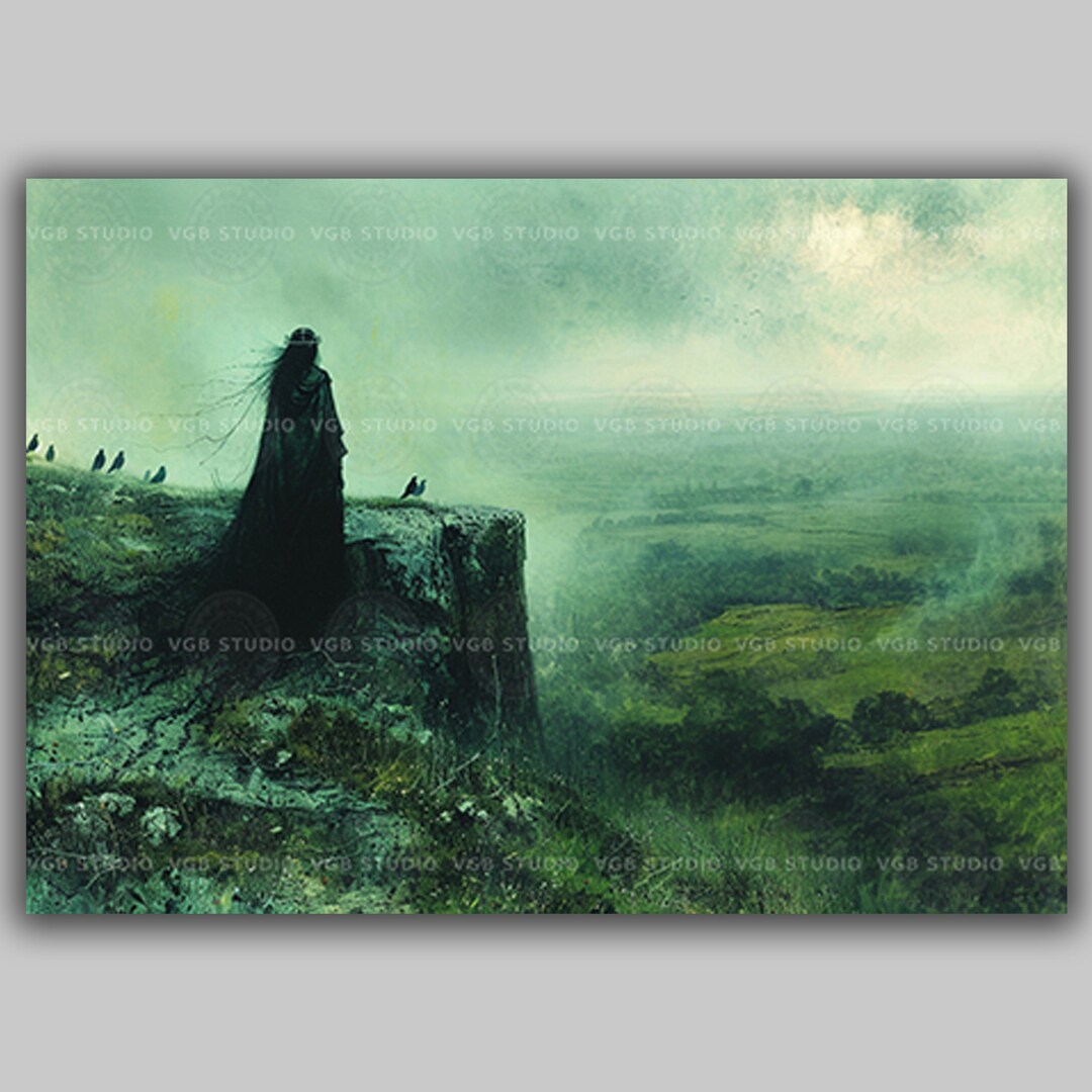 The Morrigan Celtic Goddess Art Print Raven Queen of Battle and Fate ...