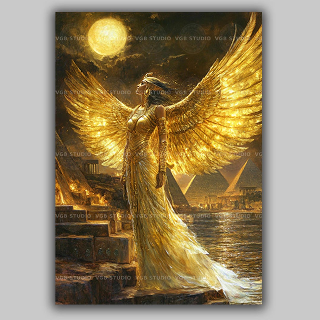 Egyptian Goddess Isis of Life and Magic Fine Art Giclee, Baroque ...