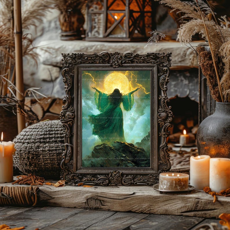 Sunna Sol Norse Sun Goddess of Daylight Warmth Protection Radiant Halo ...