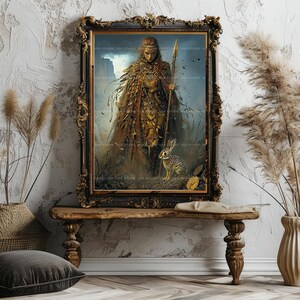 Andraste Art Print Celtic Warrior Goddess Wall Art British Mythology ...