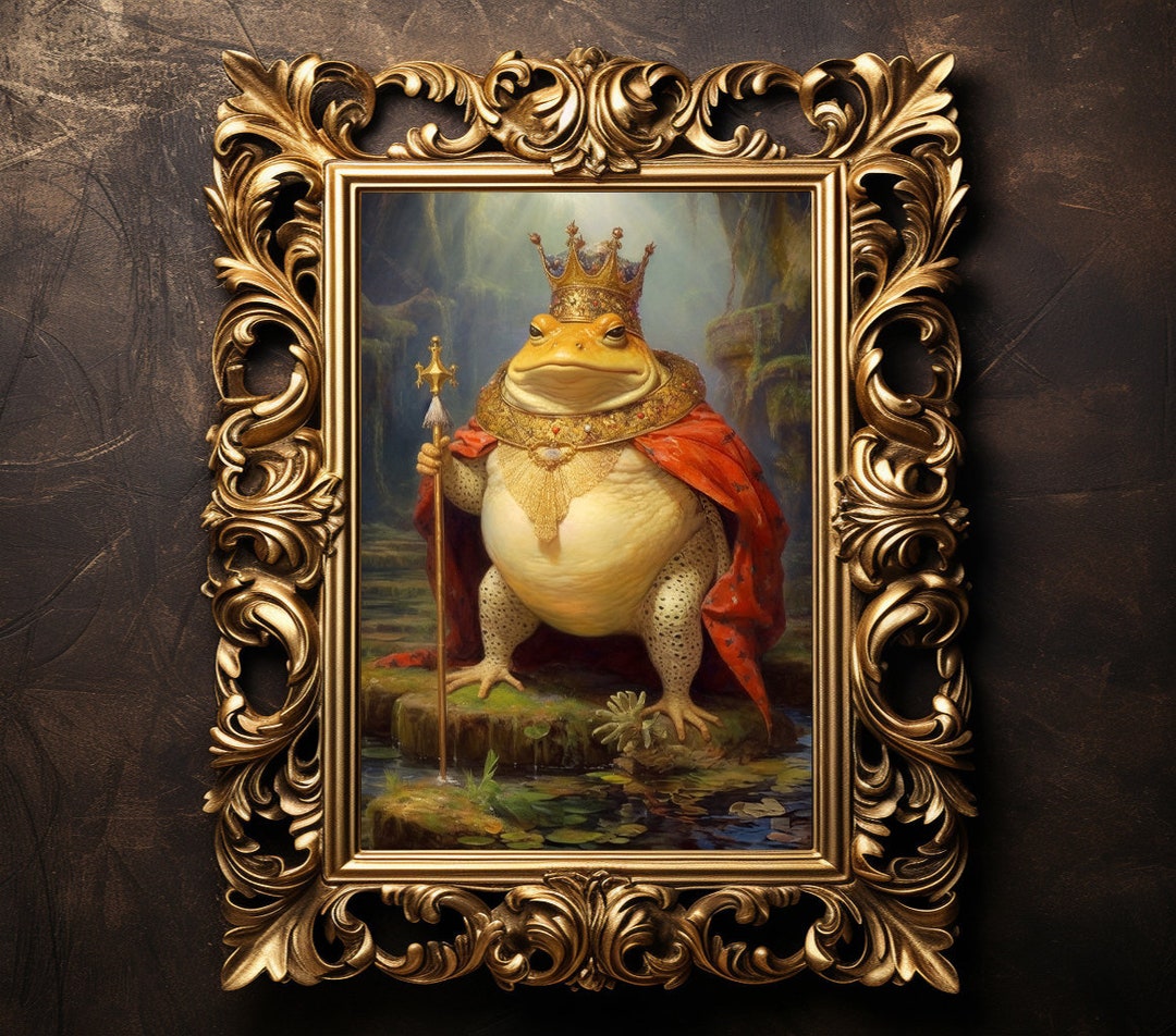 King Frog Royal Gothic Victorian Print Renaissance Toad - Etsy