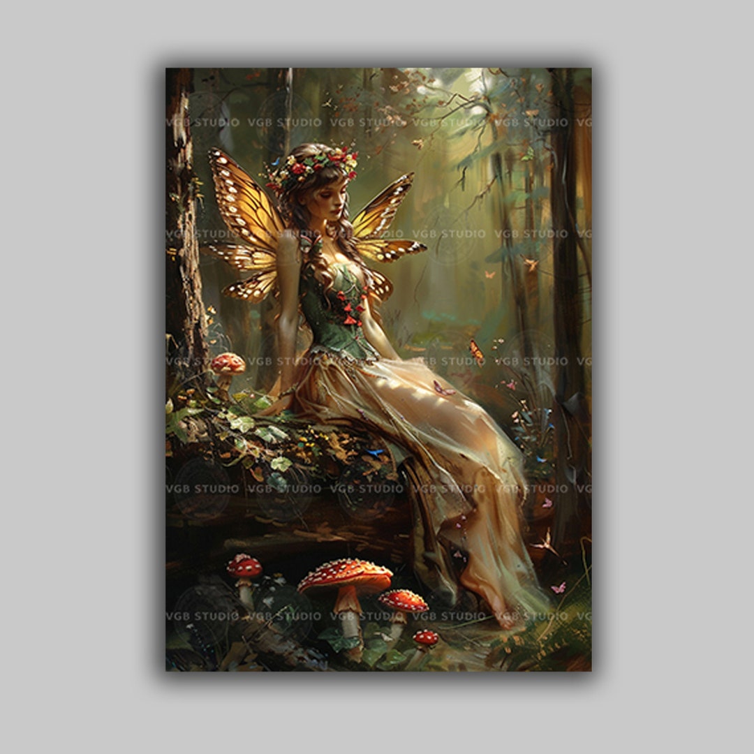 Fairy Dark Forest Woodland Celtic Lore, Irish Myth Fantasy Poster Print ...