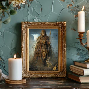 Andraste Art Print Celtic Warrior Goddess Wall Art British Mythology ...