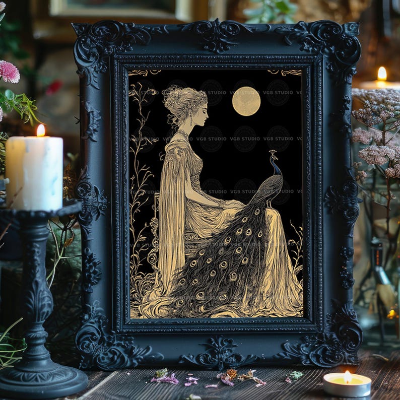 Hera Art Print | Greek Goddess of Marriage and Queenship | Art Nouveau ...