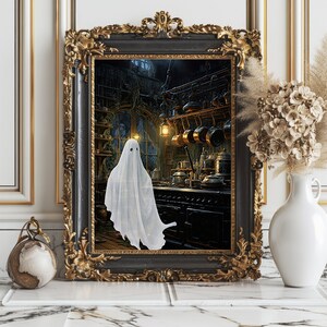 Ghost Kitchen Chef Haunted House Print, Spooky Ghoul Whimsical Funny ...