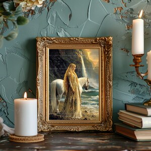Niamh Celtic Goddess Art, Irish Mythology Print, Golden-haired Maiden ...