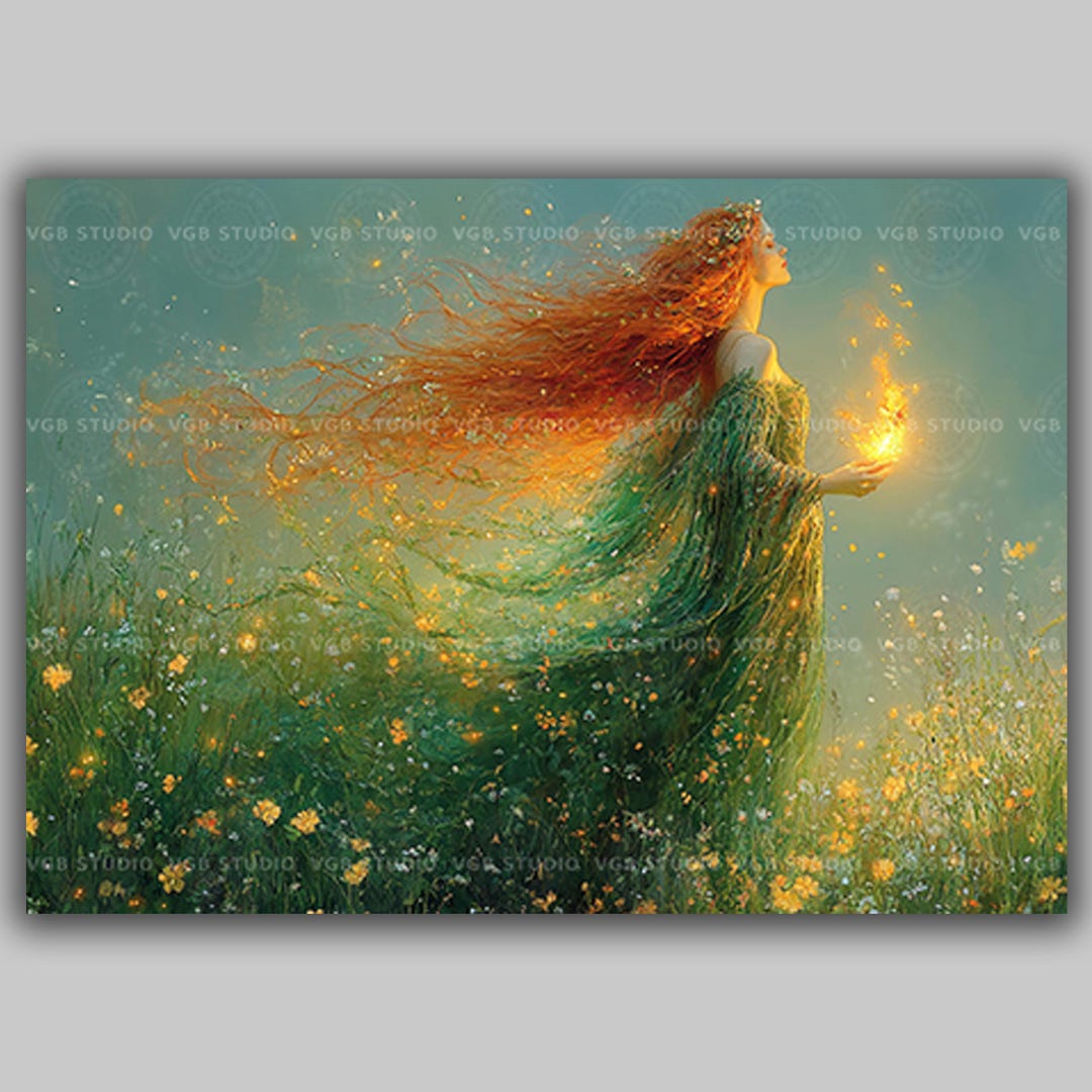 Brigid Celtic Goddess of Wisdom Print, Poetry Healing Deity Sacred ...