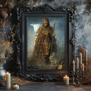 Andraste Art Print Celtic Warrior Goddess Wall Art British Mythology ...
