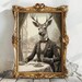 Gothic Stag Victorian Deer Regal Portrait , Goth Vintage Poster, Stag ...