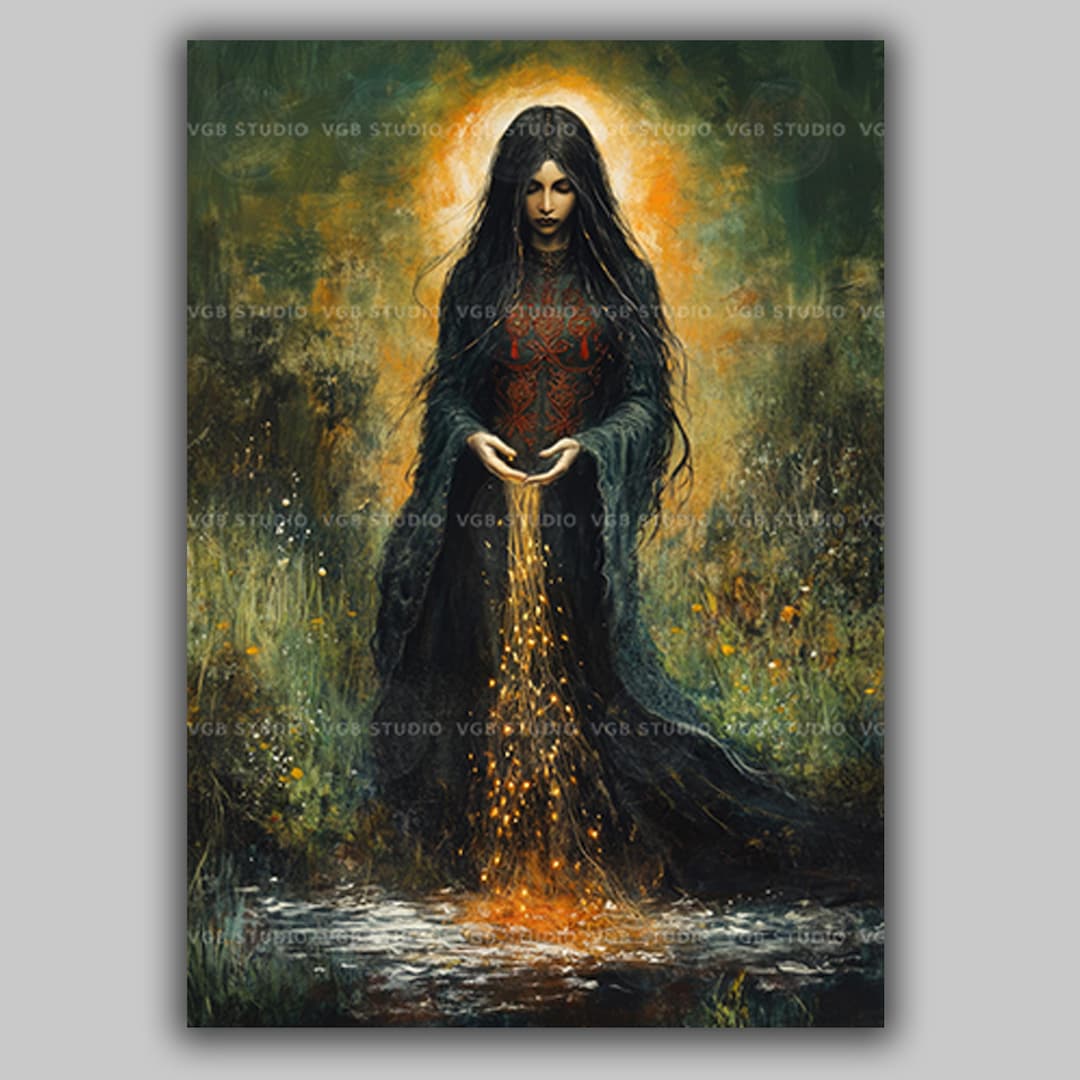 Mokosh Art Print Slavic Goddess of Fate Wall Art Pagan Altar Decor ...