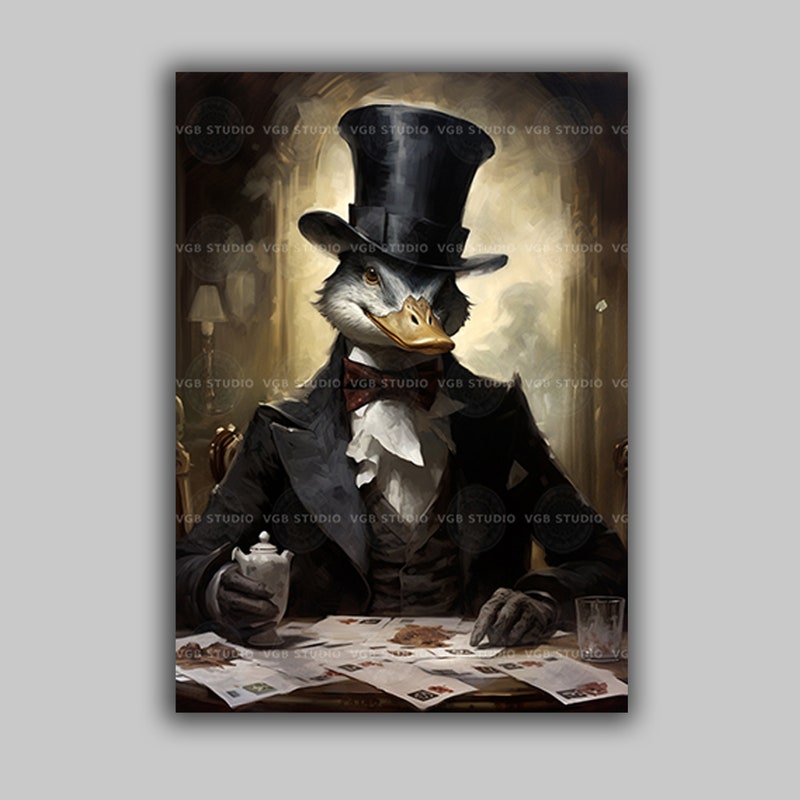 Duck With Top Hat - Etsy