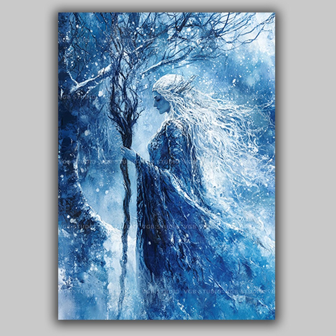 Cailleach Celtic Winter Goddess Wall Art Print Scottish Mythology Art ...