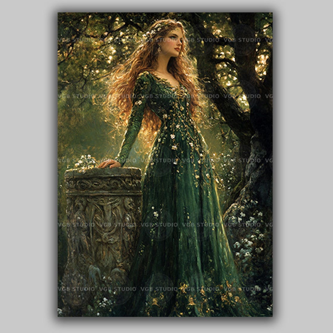 Nemetona Celtic Goddess of Nature and Sacred Grove Print, Sanctuary and ...