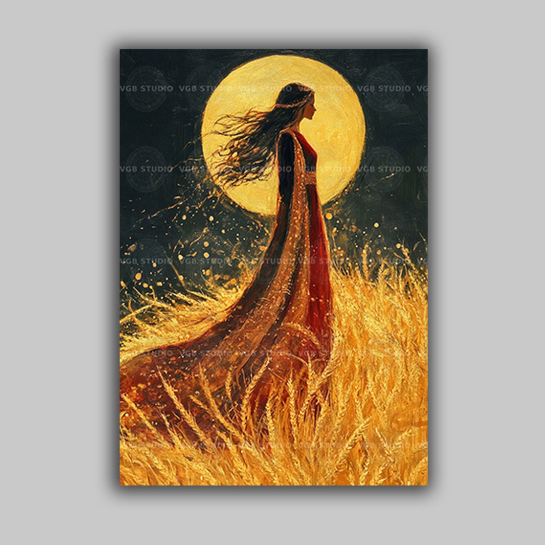 Demeter Greek Goddess of Harvest and Fertility Art Print, Ethereal ...