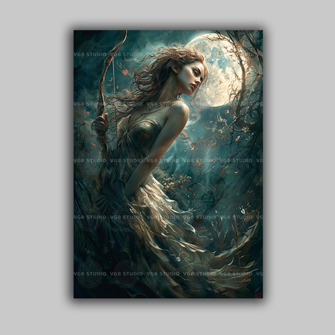 Artemis Greek Deity Divine Feminine Mystique Art Giclee , Baroque ...