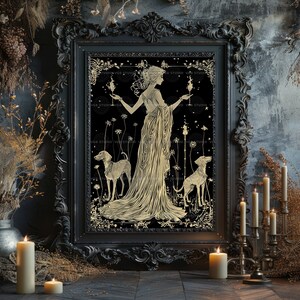 Hecate Witchcraft Night Greek Goddess Art Nouveau Crossroads Magic ...