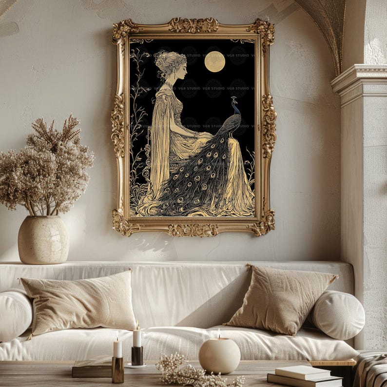 Hera Art Print | Greek Goddess of Marriage and Queenship | Art Nouveau ...
