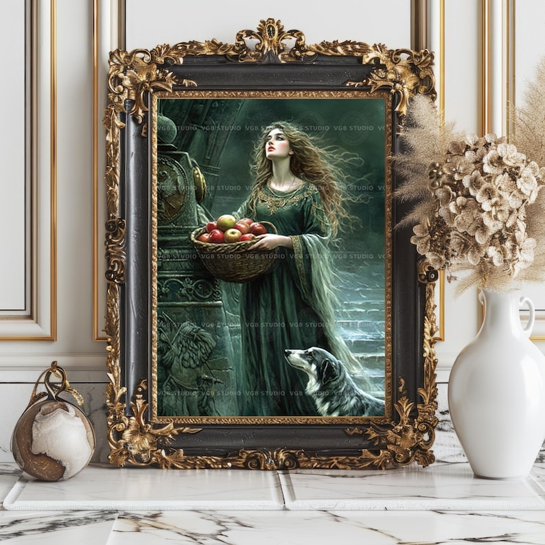 Nehalennia Goddess of Protection and Trade, Celtic Mythology Artwork ...