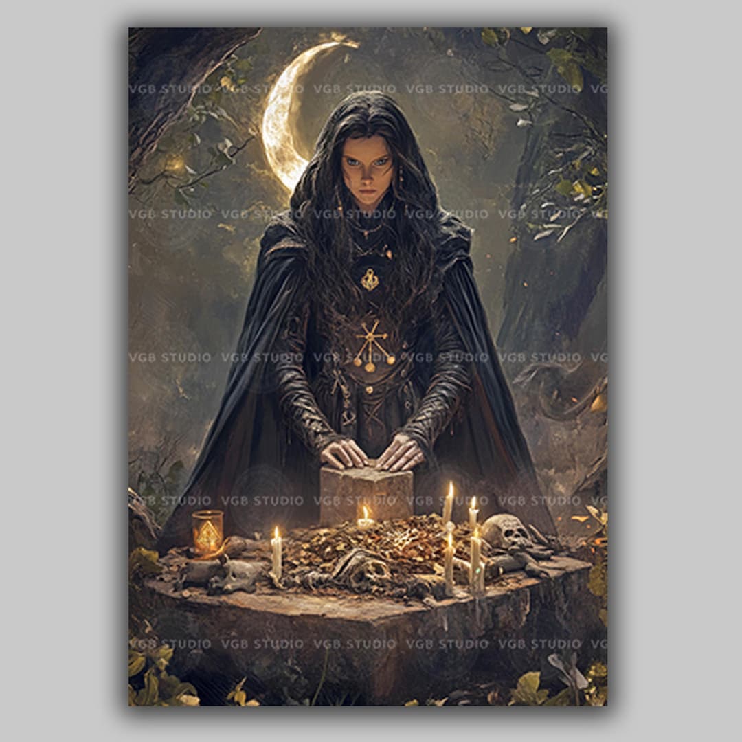 Aradia Art Print Witch Goddess Wall Decor Italian Pagan Moon Ritual ...