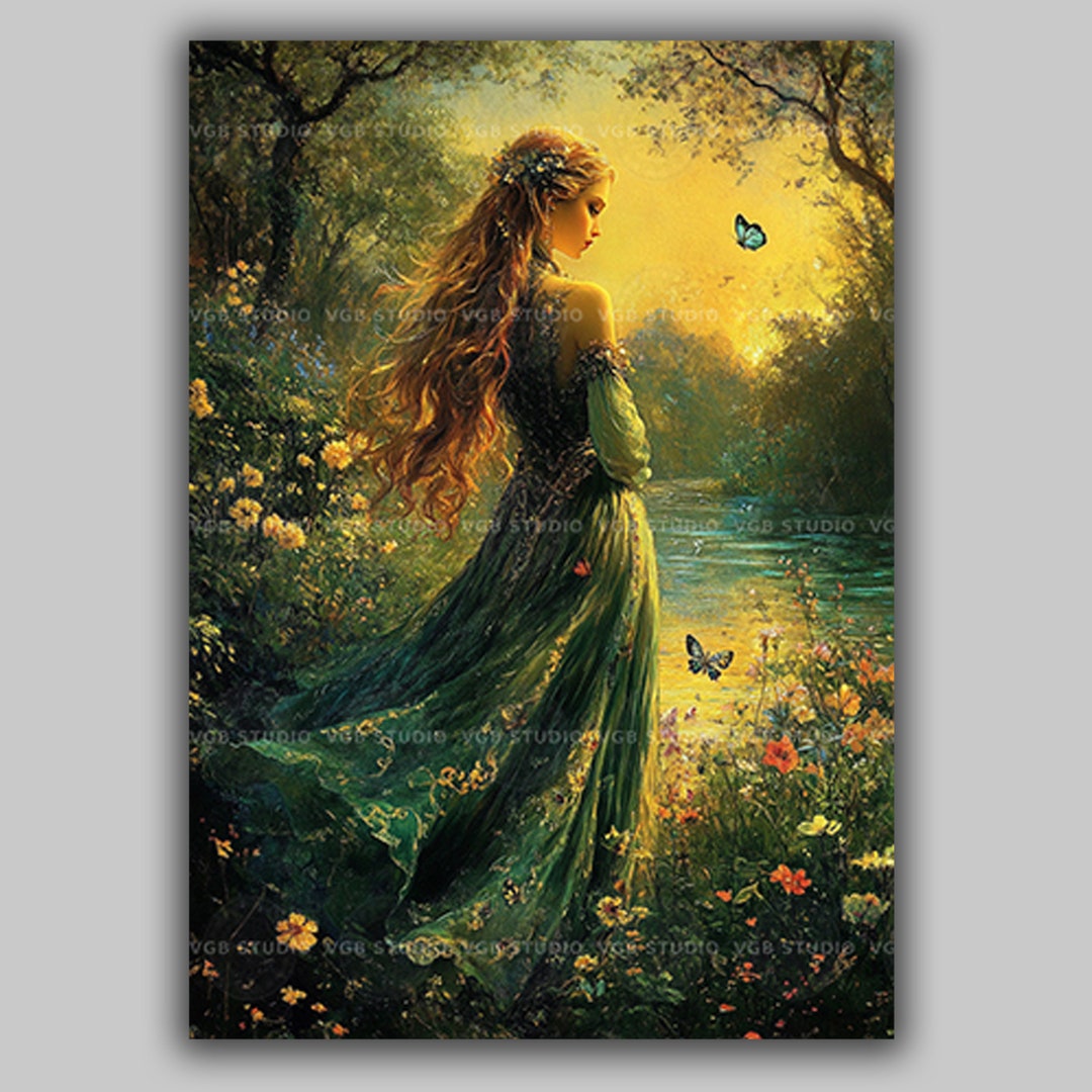Etain Irish Goddess of Love and Transformation Fine Art Print, Celtic ...