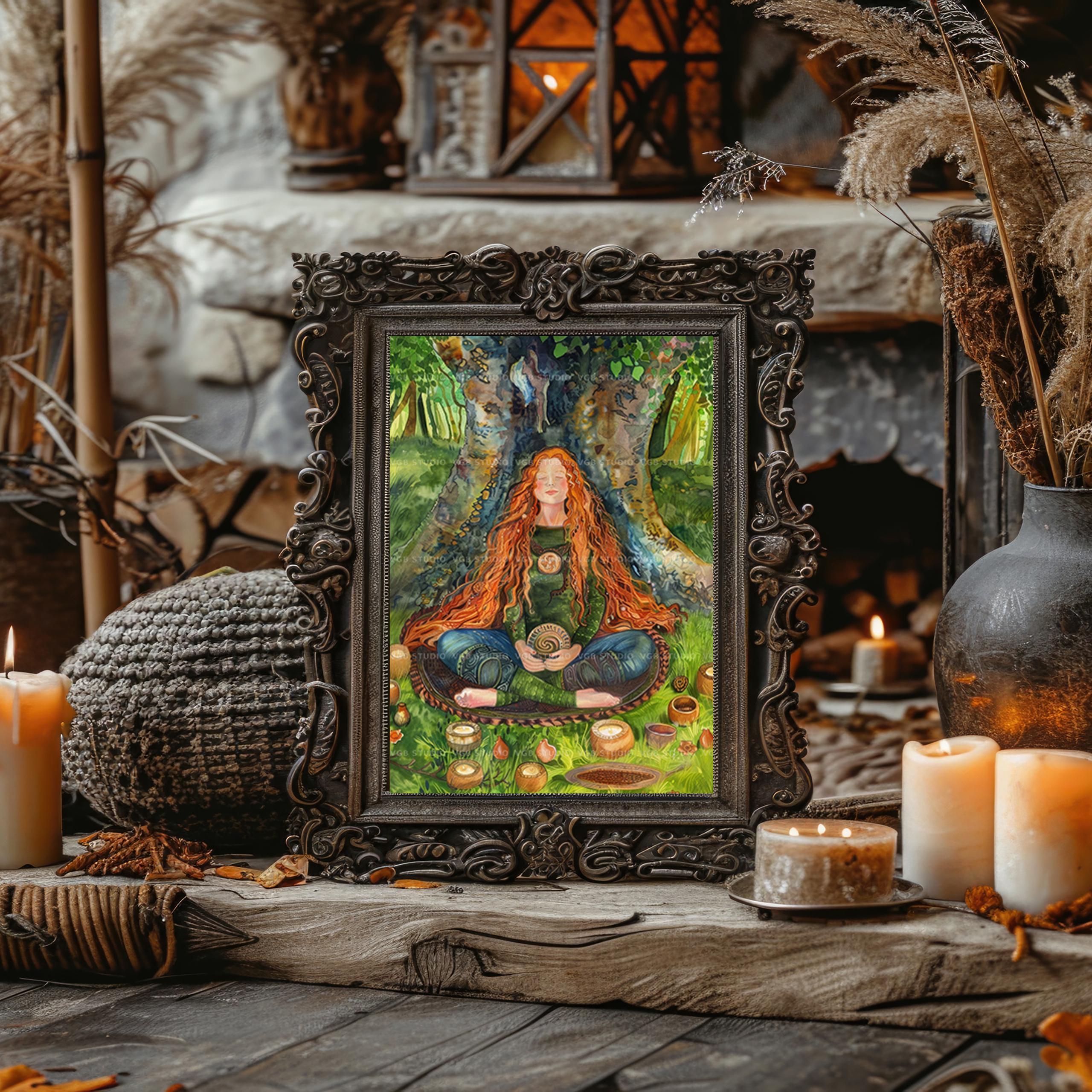 Danu Celtic Goddess Art Print Earth Mother Deity Nature Spiritual ...