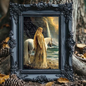 Niamh Celtic Goddess Art, Irish Mythology Print, Golden-haired Maiden ...