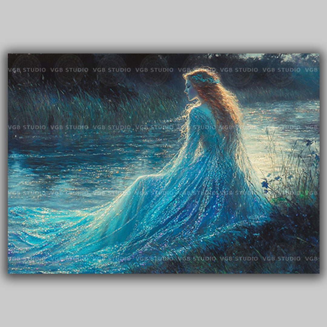 Boann Celtic Goddess Art Print Irish River Deity Fantasy Water Spirit ...
