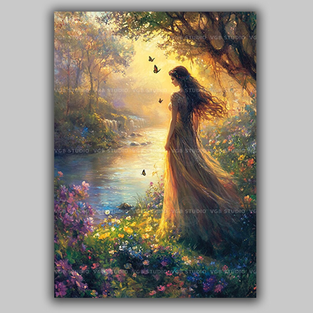 Etain Celtic Fairy Art Irish Mythology Print Enchanted Garden Woman ...