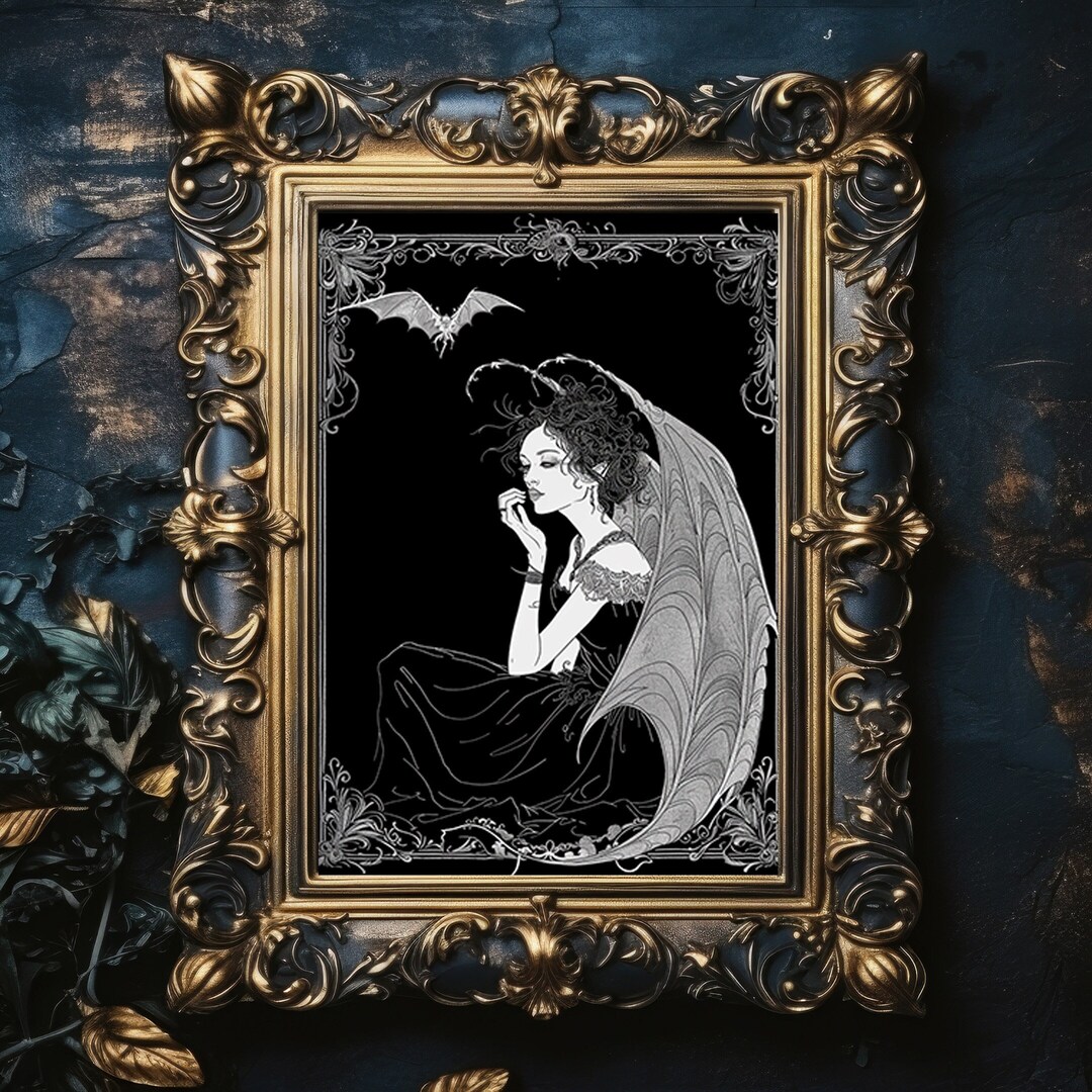 Lilith Goddess Art Nouveau, Ancient Female Demon Greek Temple Print ...