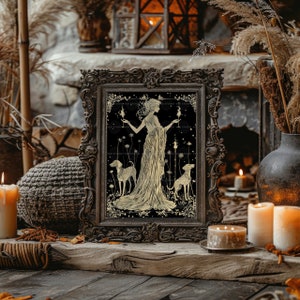 Hecate Witchcraft Night Greek Goddess Art Nouveau Crossroads Magic ...