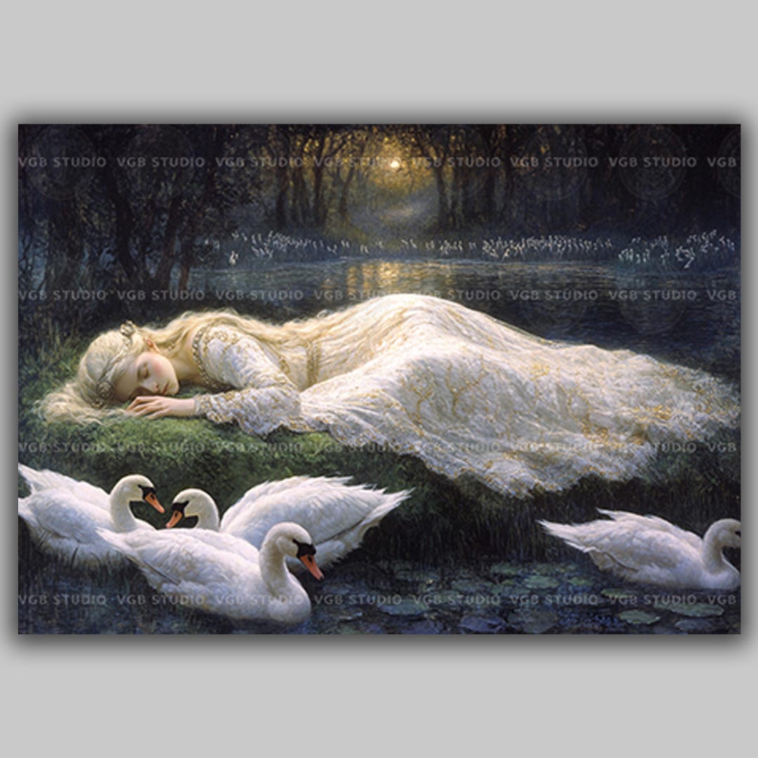 Caer Ibormeith Celtic Swan Goddess Mythological Fantasy Dreamscape Art ...