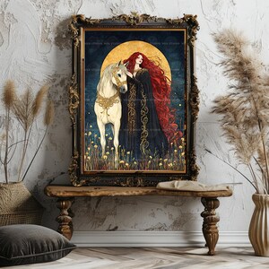 Epona Roman Pagan Goddess of Horses and Fertility Fine Art Print ...