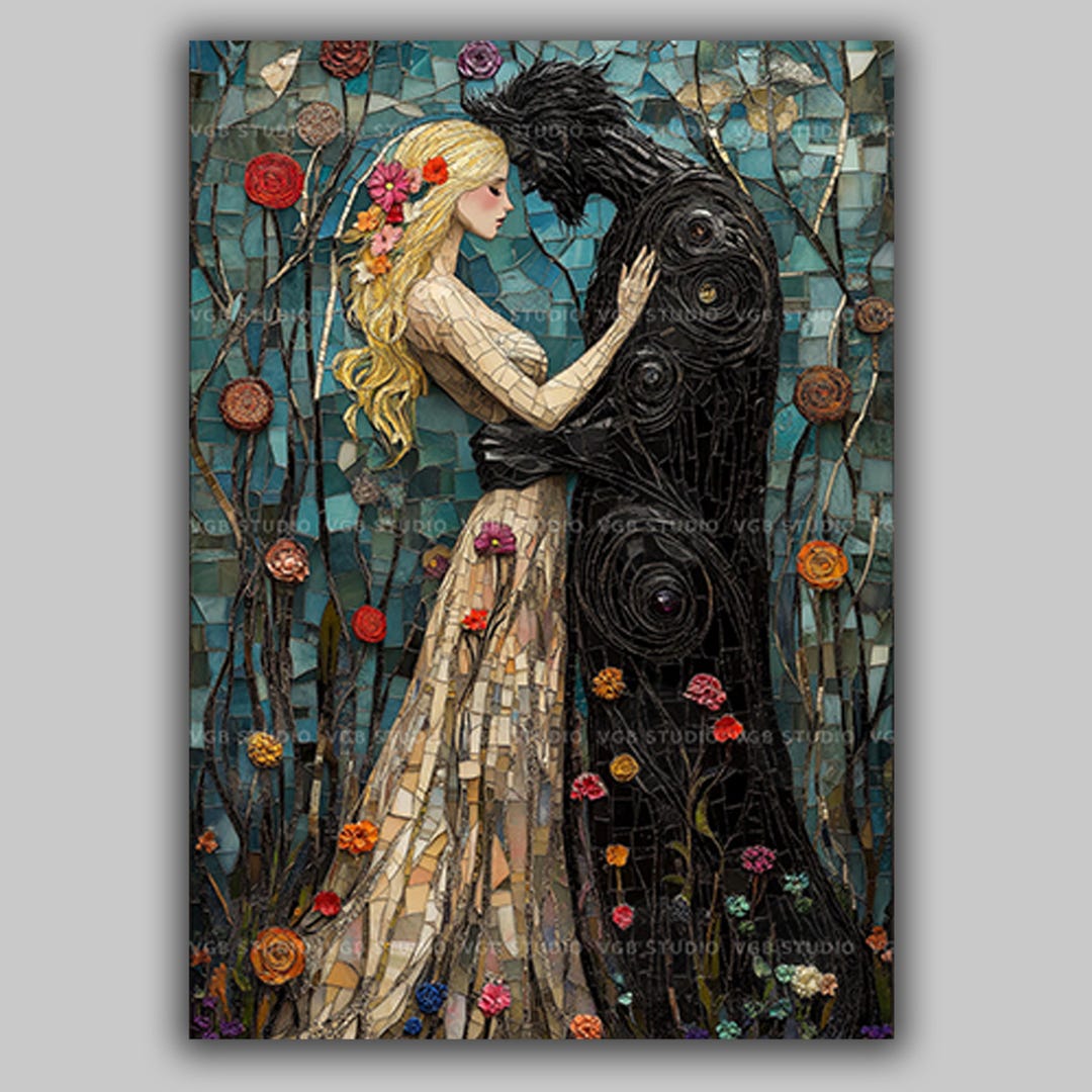 Persephone Hades Greek Mythology Mosaic Wall Art,romantic Underworld ...