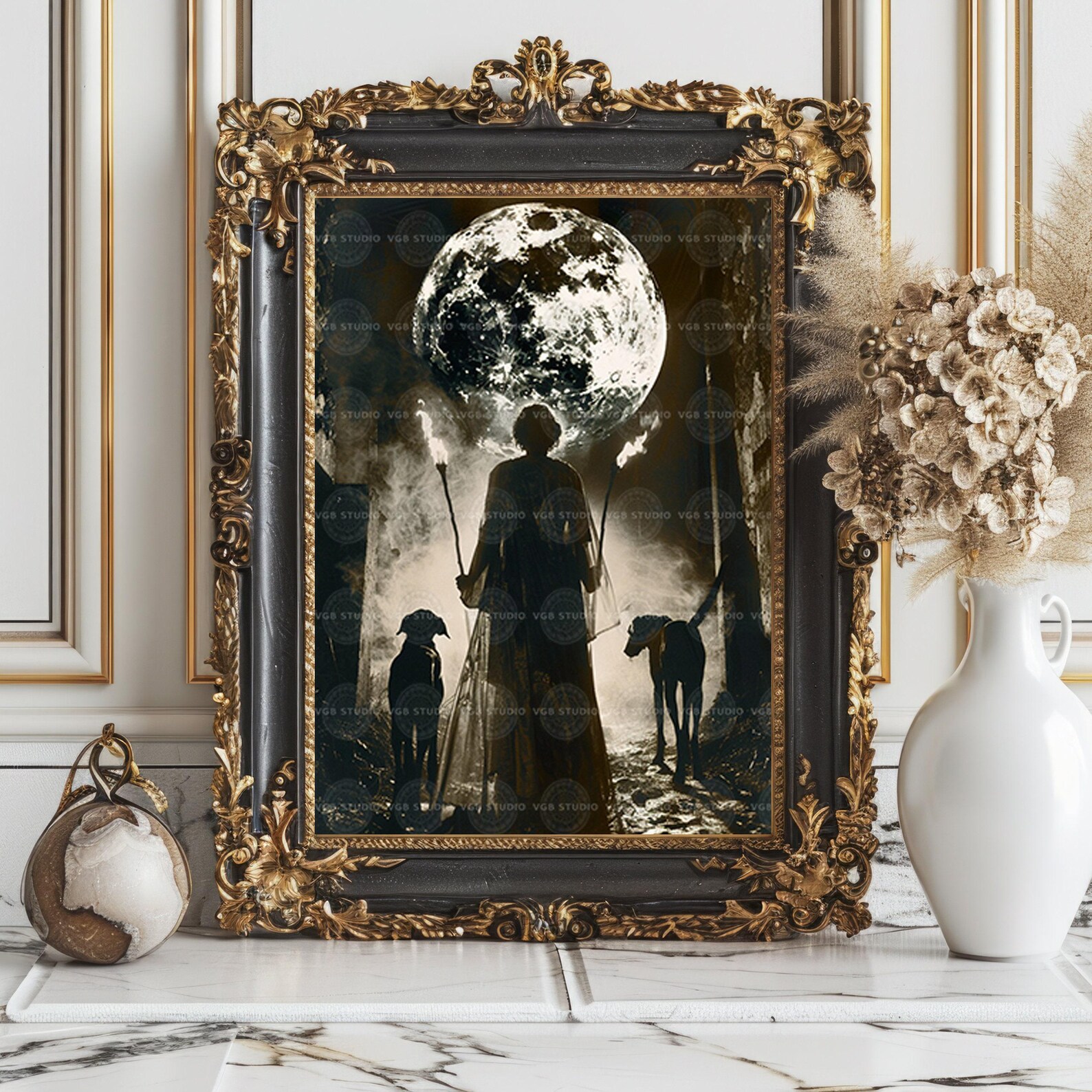 Hecate Greek Goddess Sepia Baroque Photo, Hekate Moon Crossroads ...