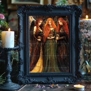 The Morrigan Triple Goddess Art Print Macha Badb Nemain Celtic ...