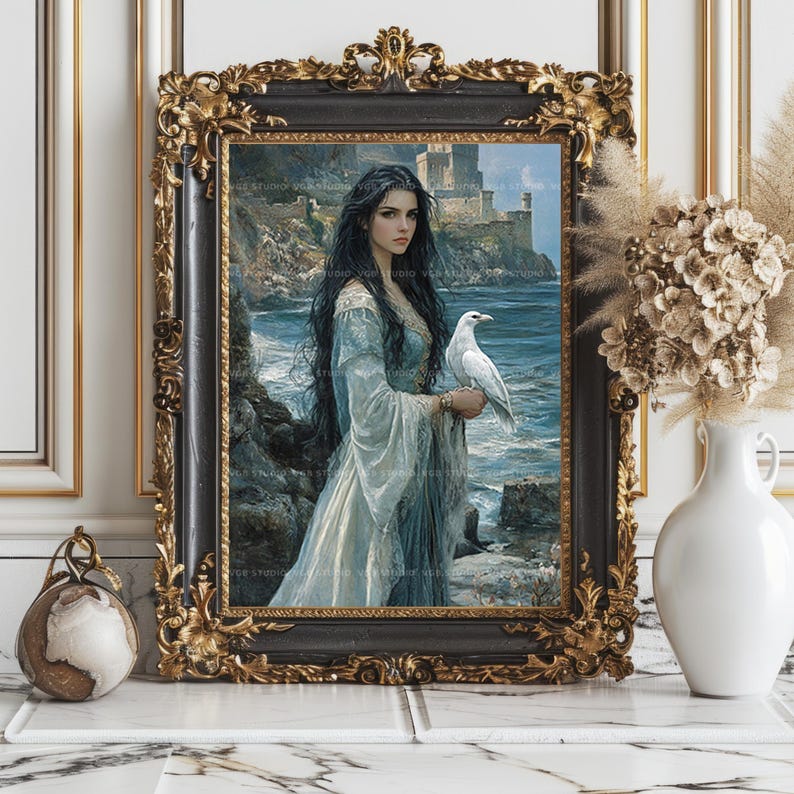 Branwen Welsh Goddess of Love and Beauty by the Sea Fine Art Print ...